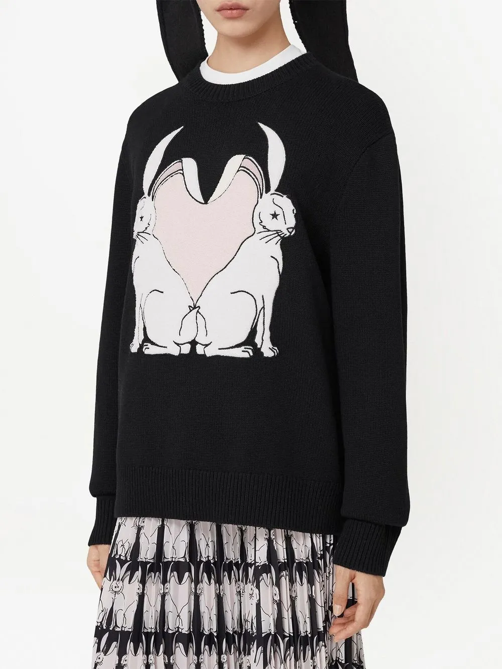 Burberry Rabbit Intarsia Wool Jumper Farfetch