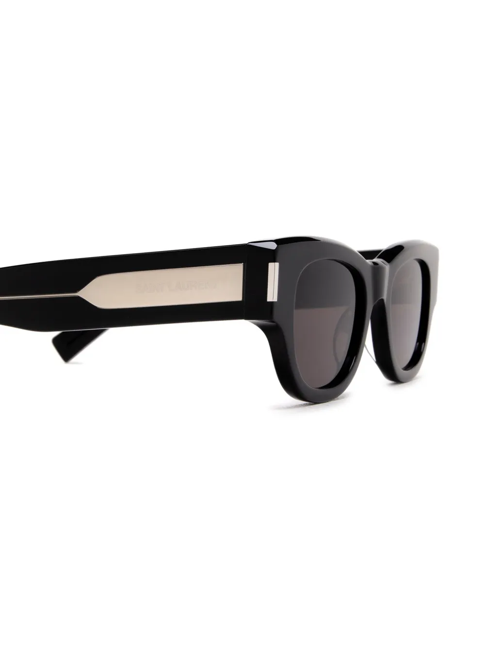 Saint Laurent Eyewear Naked Wire Core Cat Eye Sunglasses Black FARFETCH