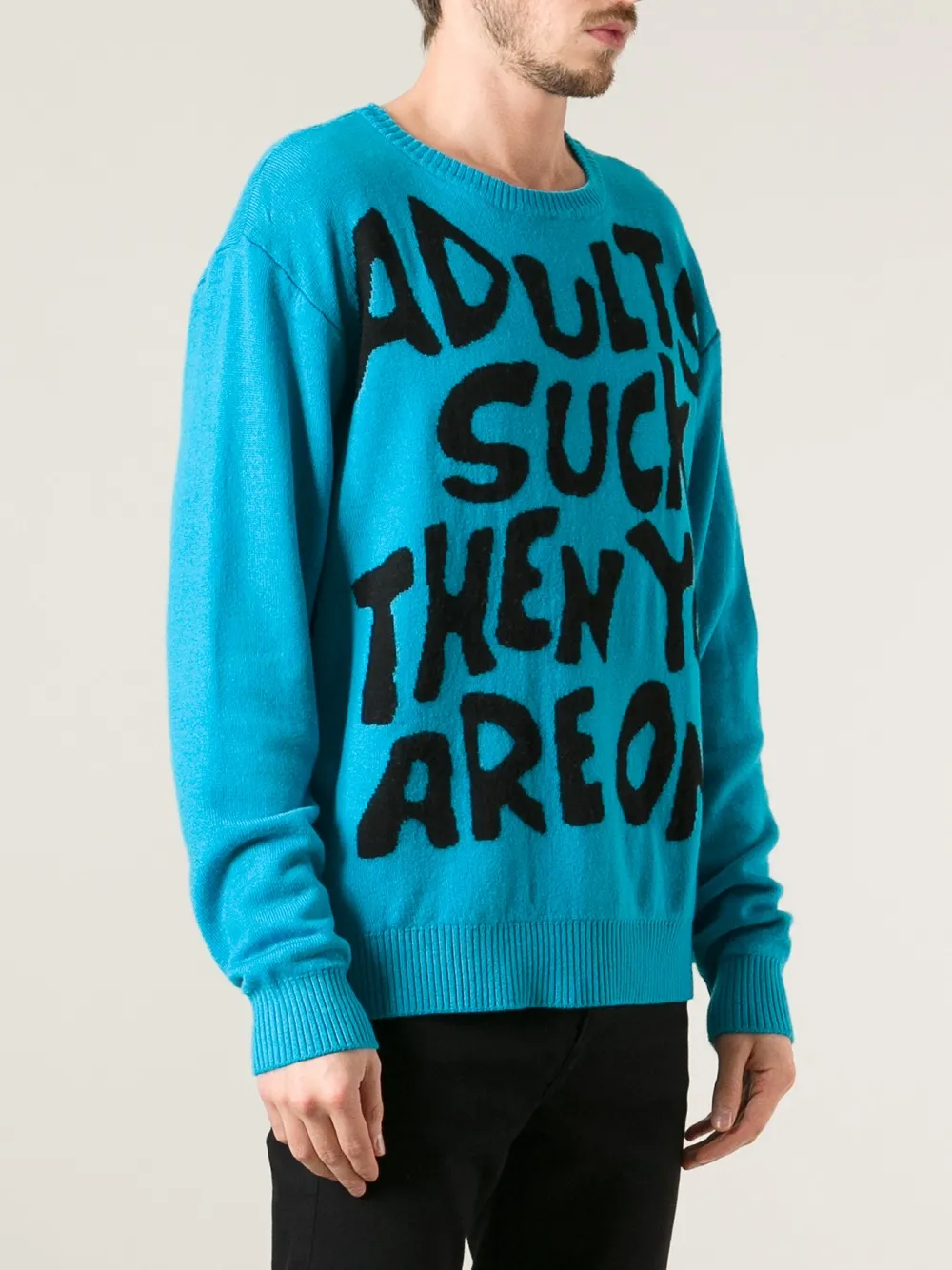 Jeremy Scott 'Adults Suck' Crew Neck Sweater - Farfetch