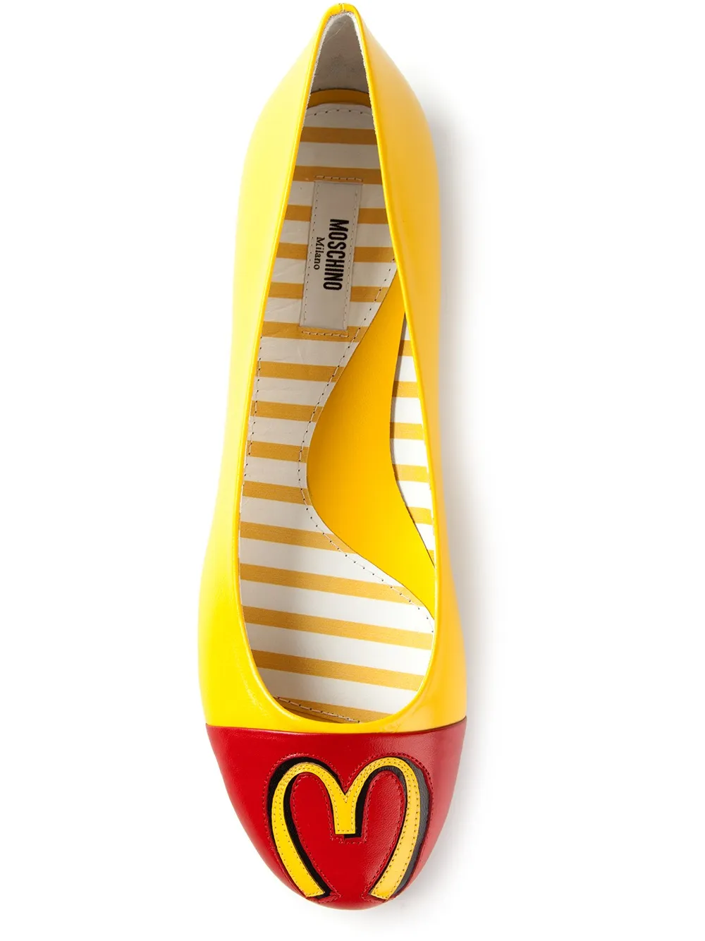 Moschino Stitched Logo Ballerinas - Farfetch
