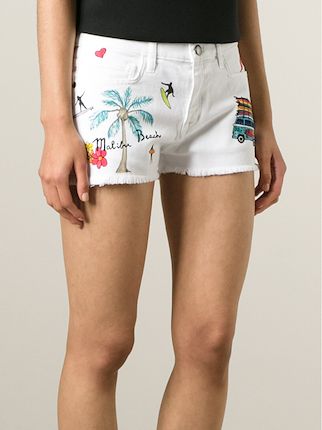 Ç By Mira Mikati Embroidered Denim Shorts - Farfetch