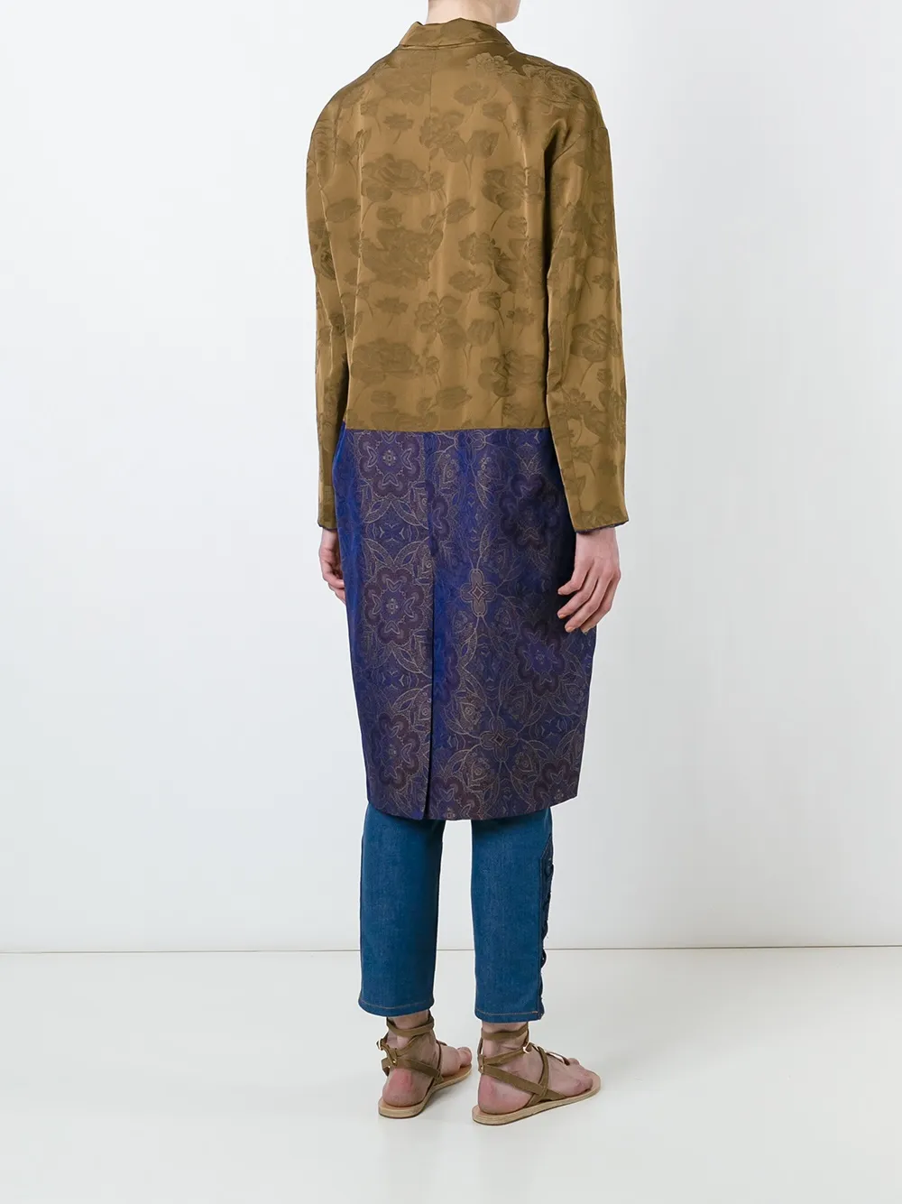 Alberto Biani Contrasting Panel Coat - Farfetch