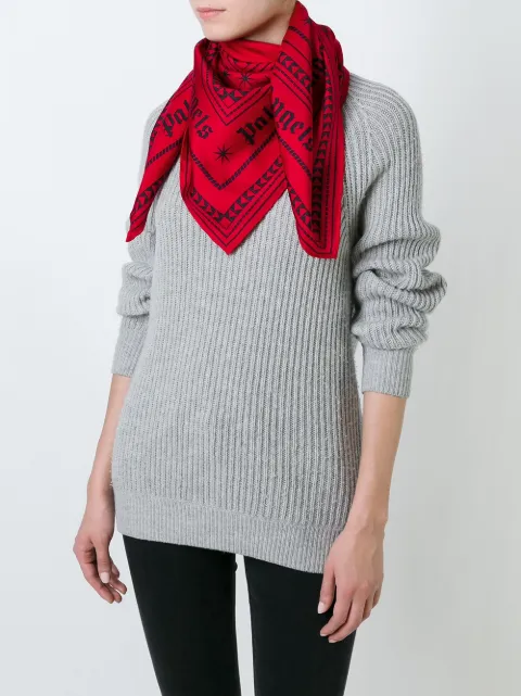 PALM ANGELS Logo Print Scarf | ModeSens