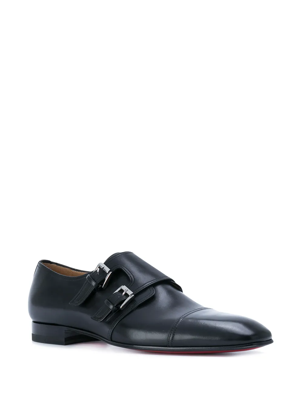 Christian Louboutin Classic Buckle Loafers | Black | FARFETCH