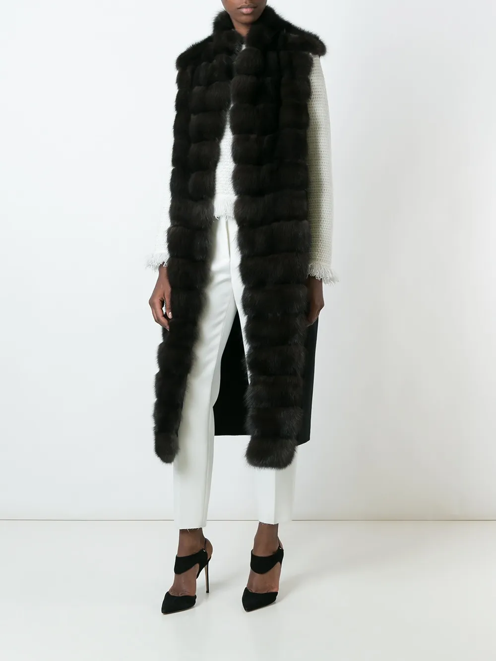 Manzoni 24 Long Panelled Fur Coat - Farfetch