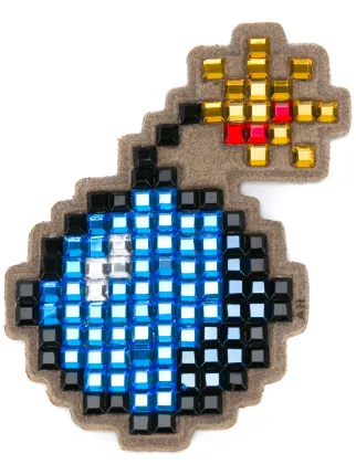 Anya Hindmarch Bomb Suede Sticker | Blue | FARFETCH AU