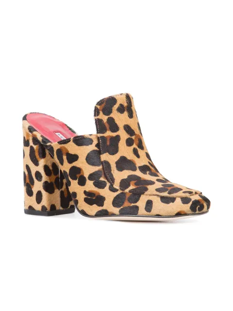 Dorateymur Munise Leopard Print Calf Hair Mules In Leopard Print Modesens