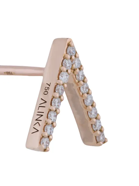 Shop ALINKA 18kt gold ALINKA ID diamond stud earring with Express ...