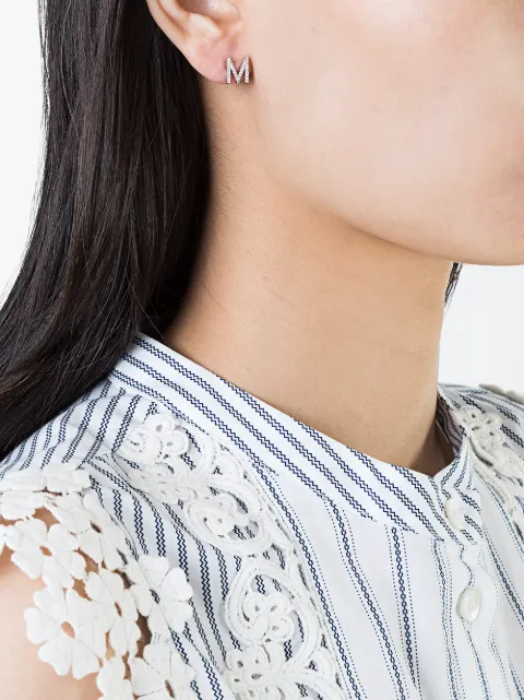 Shop ALINKA 18kt white gold ALINKA ID diamond stud earring with Express ...