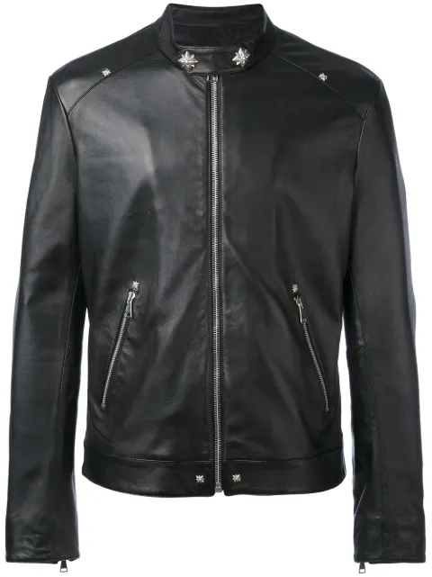 John Richmond Leather Jacket | ModeSens