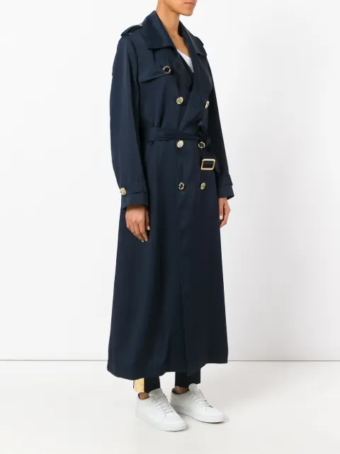 EACH X OTHER Long Poetry Printed Trench Coat | ModeSens