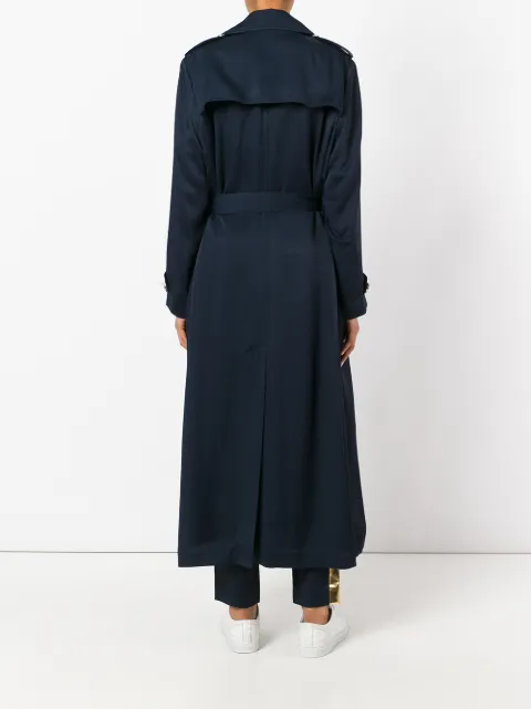 EACH X OTHER Long Poetry Printed Trench Coat | ModeSens