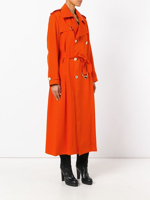 EACH X OTHER Long Poetry Printed Trench Coat | ModeSens