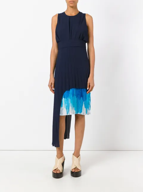 CHALAYAN Contrast Length Pleat Dress | ModeSens