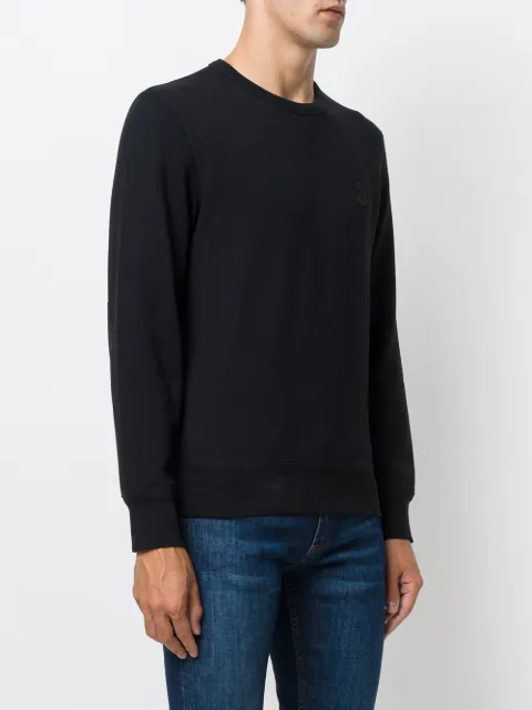 ALEXANDER MCQUEEN Embroidered Skull Patch Sweatshirt in Black | ModeSens