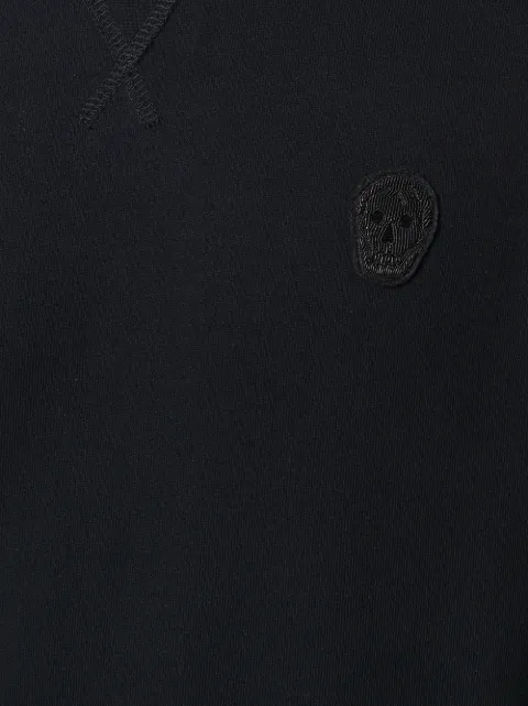 ALEXANDER MCQUEEN Embroidered Skull Patch Sweatshirt in Black | ModeSens