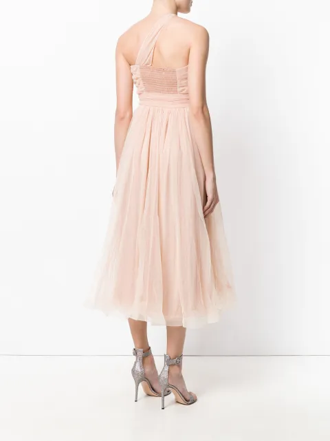 Red Valentino One Shoulder Bow Detail Tulle Dress Modesens
