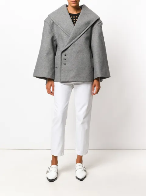 JACQUEMUS LE CABAN OVERSIZED WOOL-BLEND COAT, BLACK | ModeSens