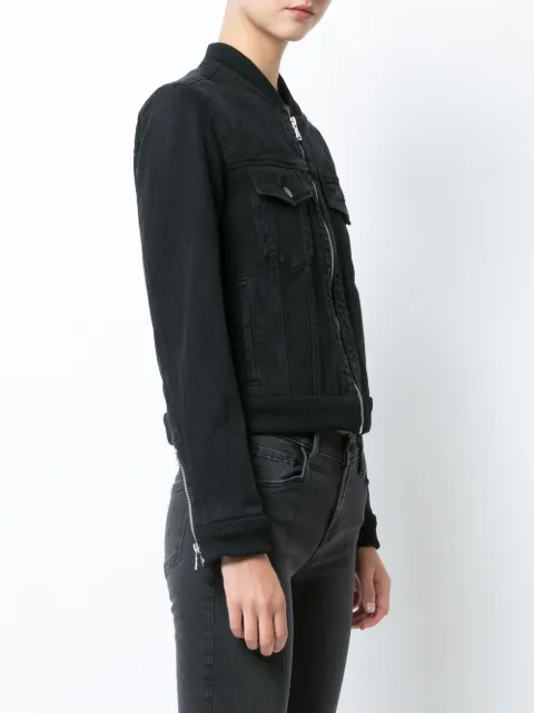 J BRAND Zipped Denim Jacket | ModeSens