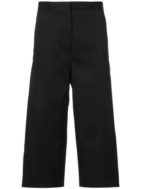 ROCHAS Cropped Trousers in Black | ModeSens