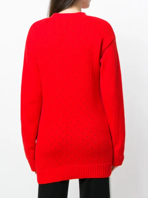 Cashmere In Love Long Perforated Cardigan - Farfetch