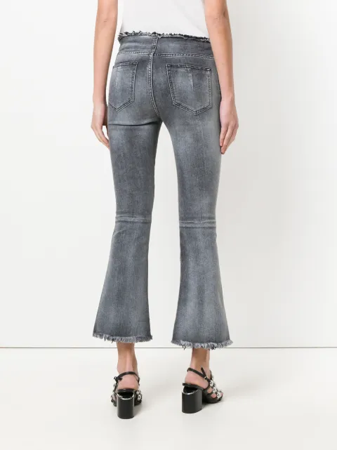 UNRAVEL PROJECT Lace-up Cropped Jeans - Farfetch