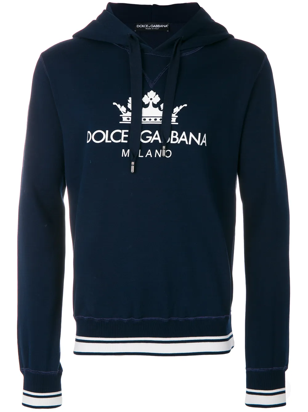 Dolce And Gabbana Dolce And Gabbana Blue Logo Hoodie In Multi Modesens