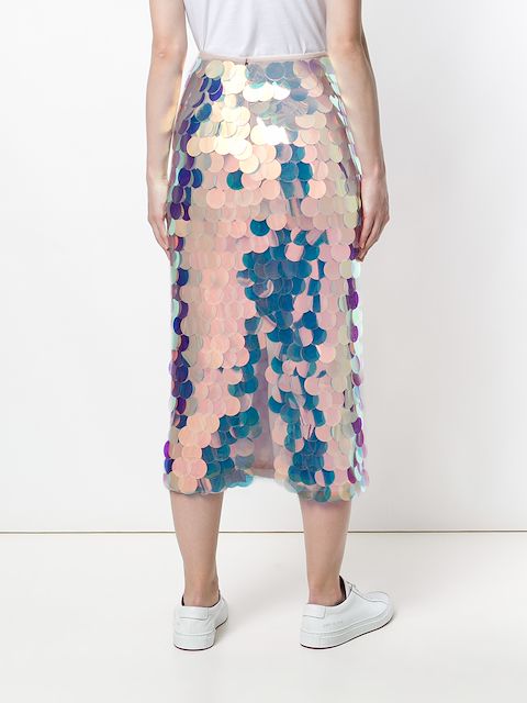 Sara Battaglia Iridescent Disk Skirt $1,677 - Shop Online SS18 - Fast ...