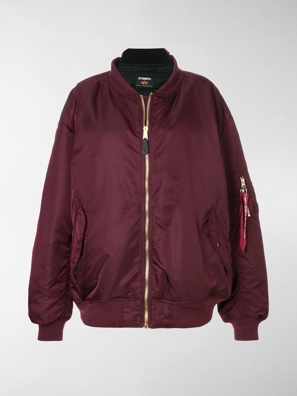 VETEMENTS x Alpha Industries reversible bomber jacket red | MODES