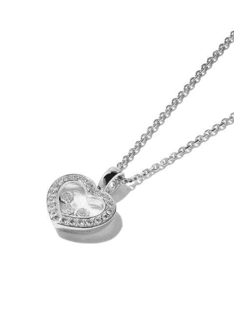 Shop Chopard 18kt white gold Happy Diamonds Icons pendant necklace with ...