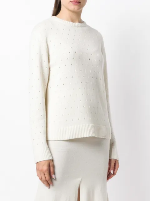 Cashmere In Love Cashmere Perforated Pattern Jumper - Farfetch