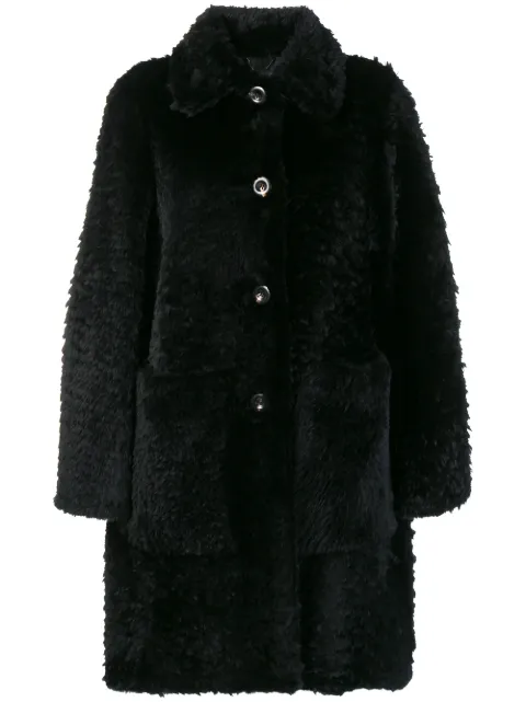 Desa 1972 Shearling Coat - Black | ModeSens