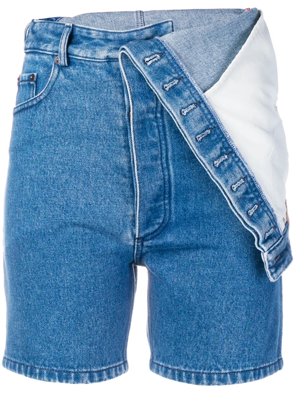 Y / Project Draped Waist Denim Shorts - Farfetch