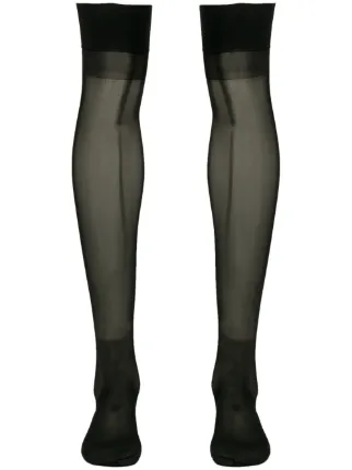 Maison Close knee-length Sheer Stockings | Black | FARFETCH HK
