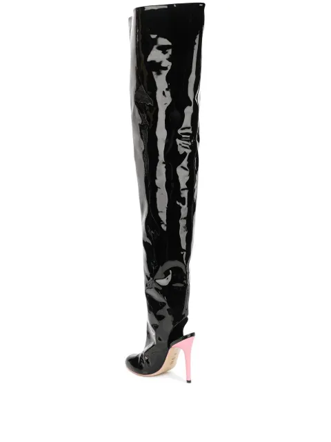 Natasha Zinko open-heel Thigh Boots - Farfetch