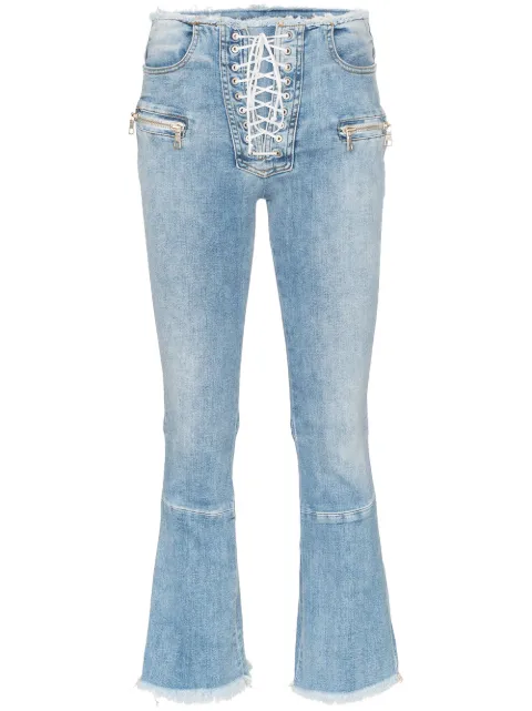 UNRAVEL PROJECT Cropped Frayed Jeans - Farfetch