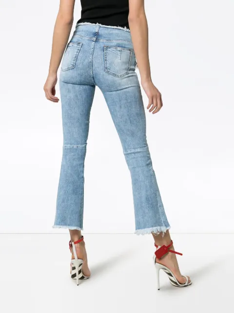 UNRAVEL PROJECT Cropped Frayed Jeans - Farfetch