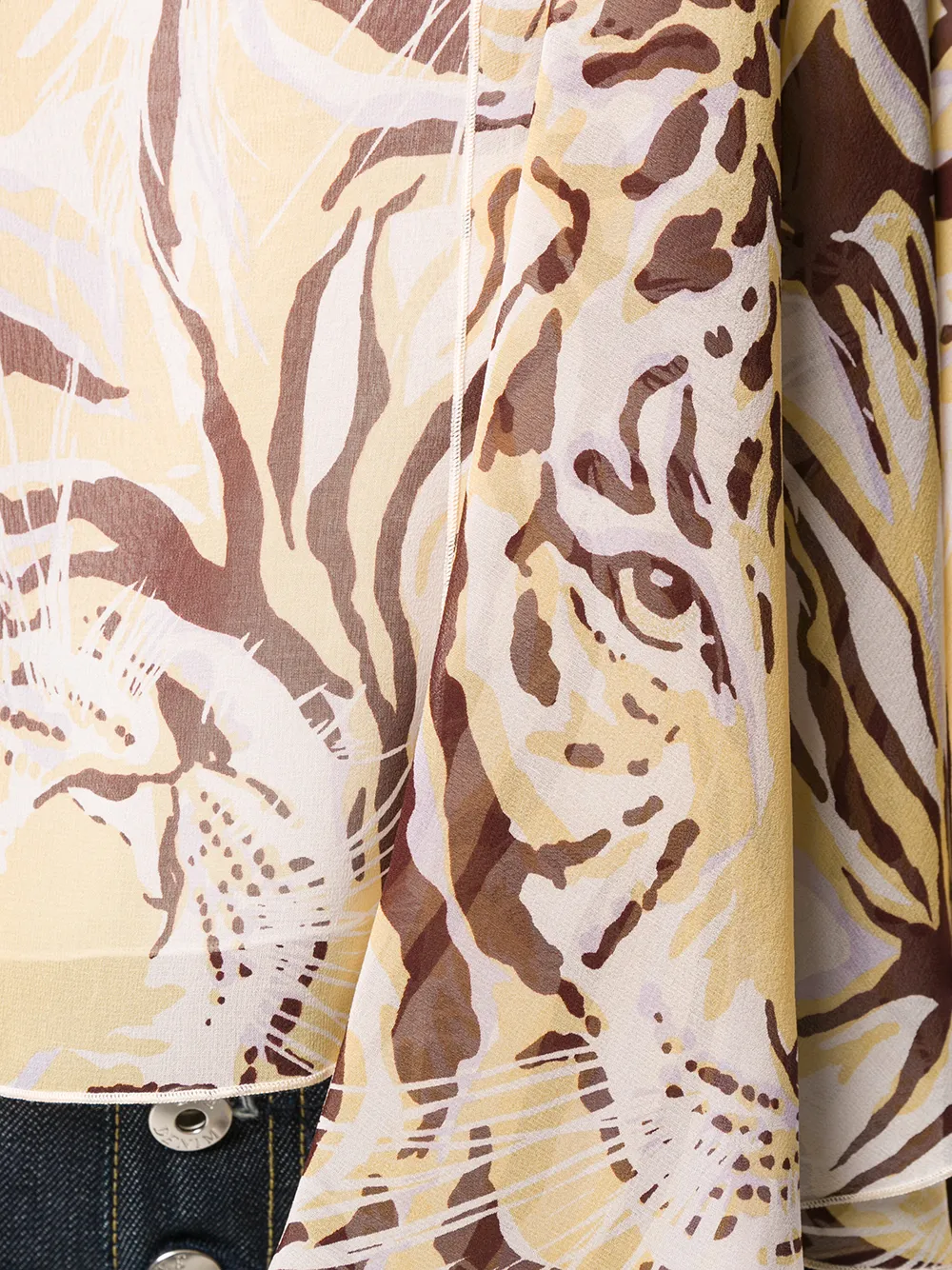 See By Chloé Tiger Print Flouncy Blouse - Farfetch