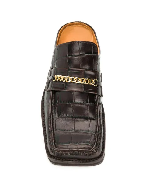 Martine Rose Crocodile Effect Mules - Farfetch