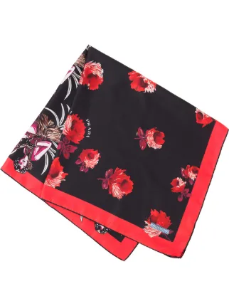 Prada floral-print Silk Scarf | Black | FARFETCH IN