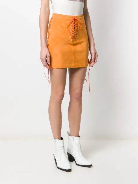 UNRAVEL PROJECT lace-up Mini Skirt - Farfetch