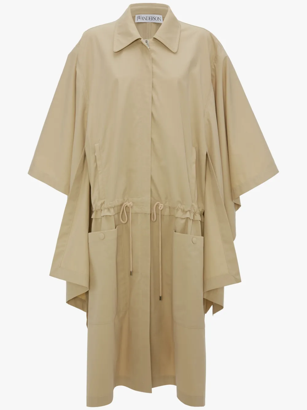 FLAX CAPE TRENCH COAT in neutrals | JW Anderson