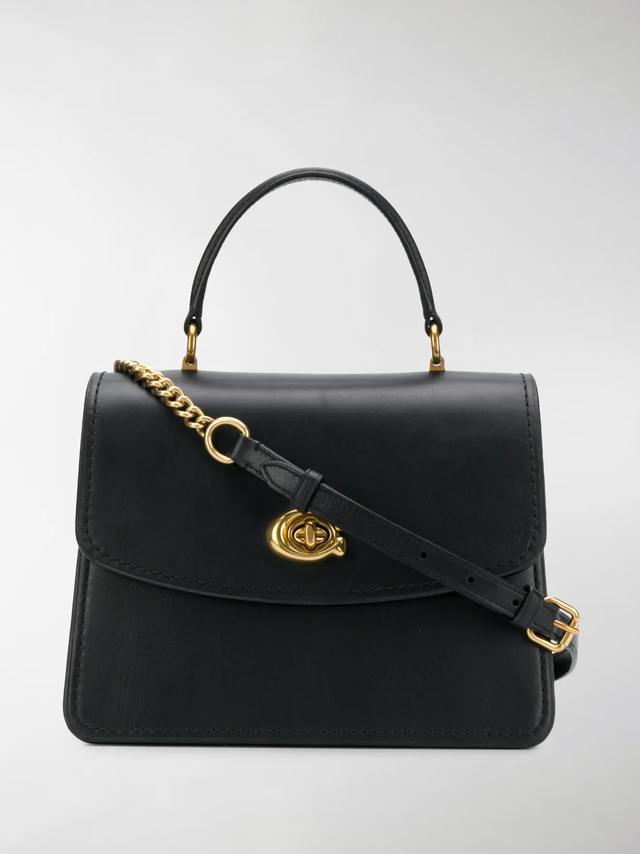 Coach twist-lock satchel bag black | MODES Coach twist-lock satchel bag black | MODES