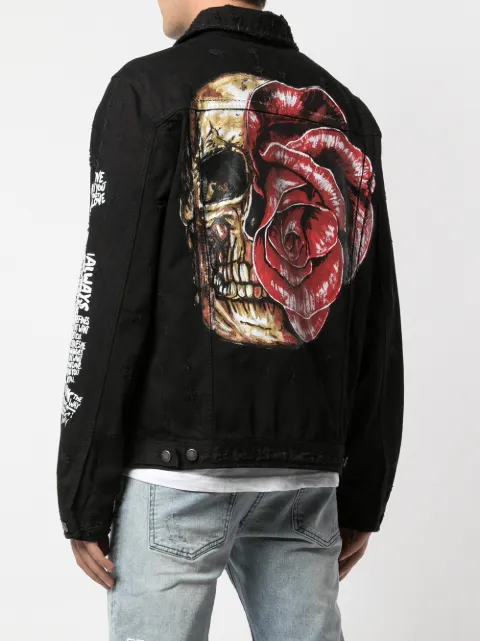 Shop DOMREBEL Flower denim jacket with Express Delivery - FARFETCH