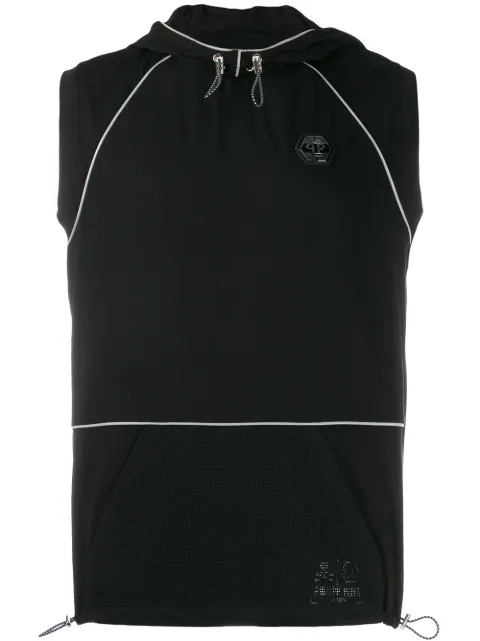 Philipp Plein Sleeveless Logo Hoodie - Farfetch