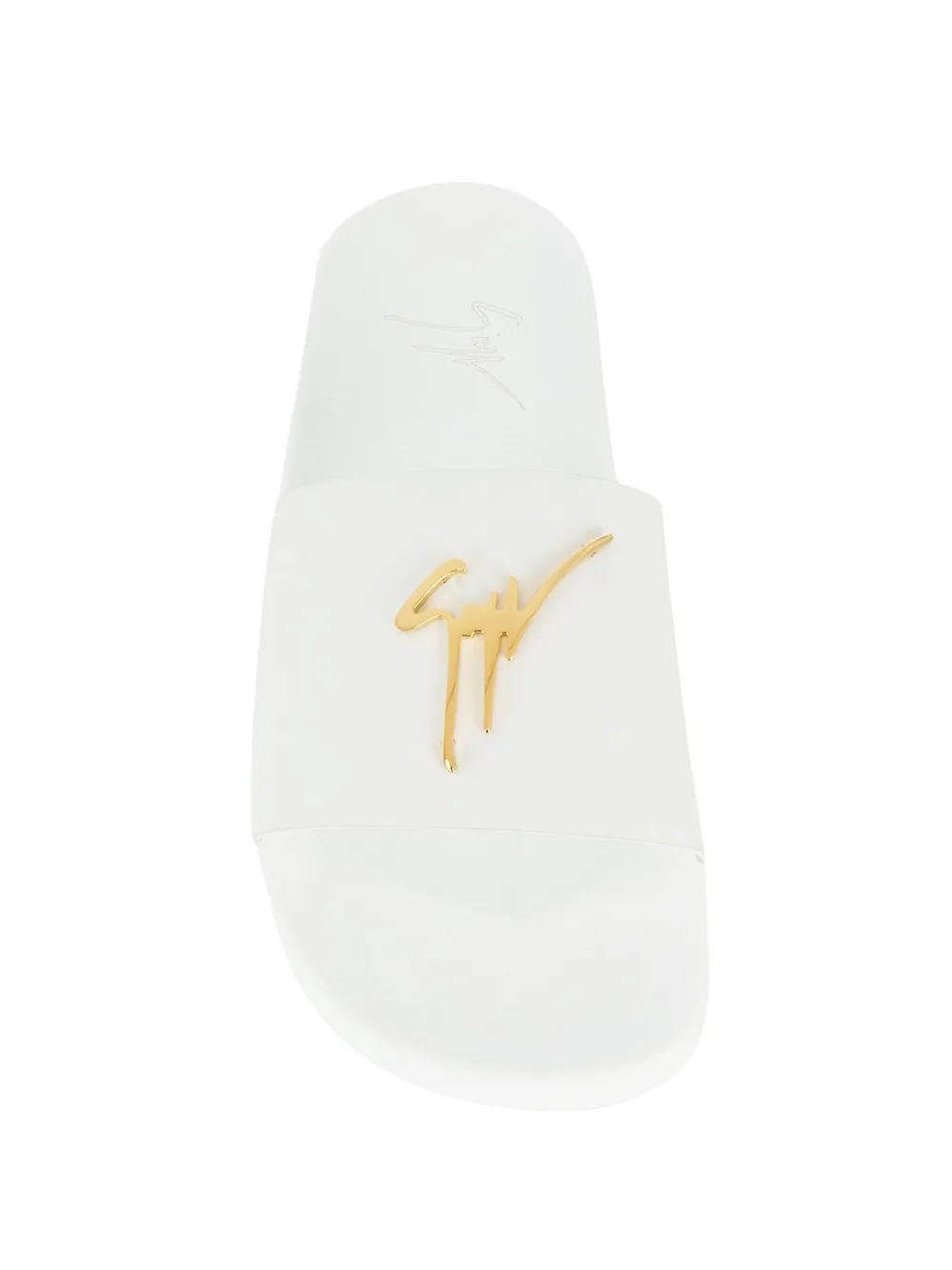 Giuseppe Zanotti Logo Plaque Slides | White | FARFETCH UK