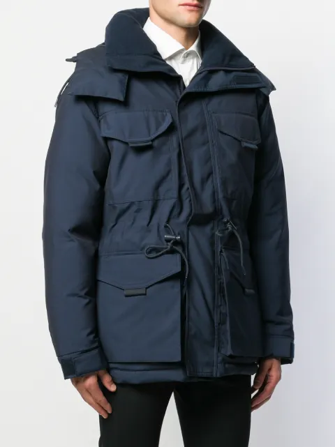 Sandro Paris Polar Hooded Parka Coat SHPMA00109 Blue | Farfetch