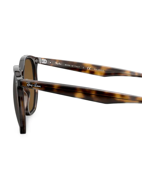 Shop brown Ray-Ban hexagonal sunglasses with Express Delivery - Farfetch