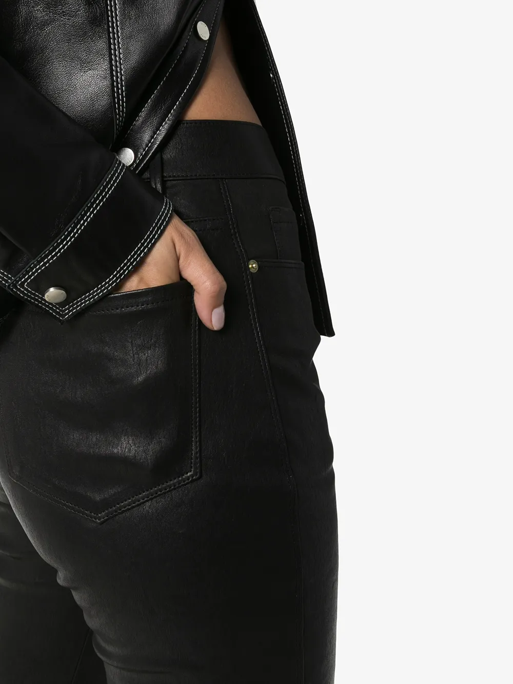 FRAME Le Sylvie skinny leather trousers | Smart Closet