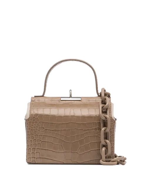 Gu_De Chord Croc-Effect Top-Handle Bag G019FMCL022C Neutral | Farfetch